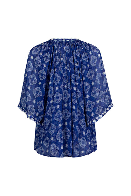 LOOBIES STORY - Aria Blouse in Indigo Multi - LS2807A