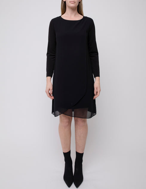 PING PONG - 3/4 Sleeve Overlay Dress